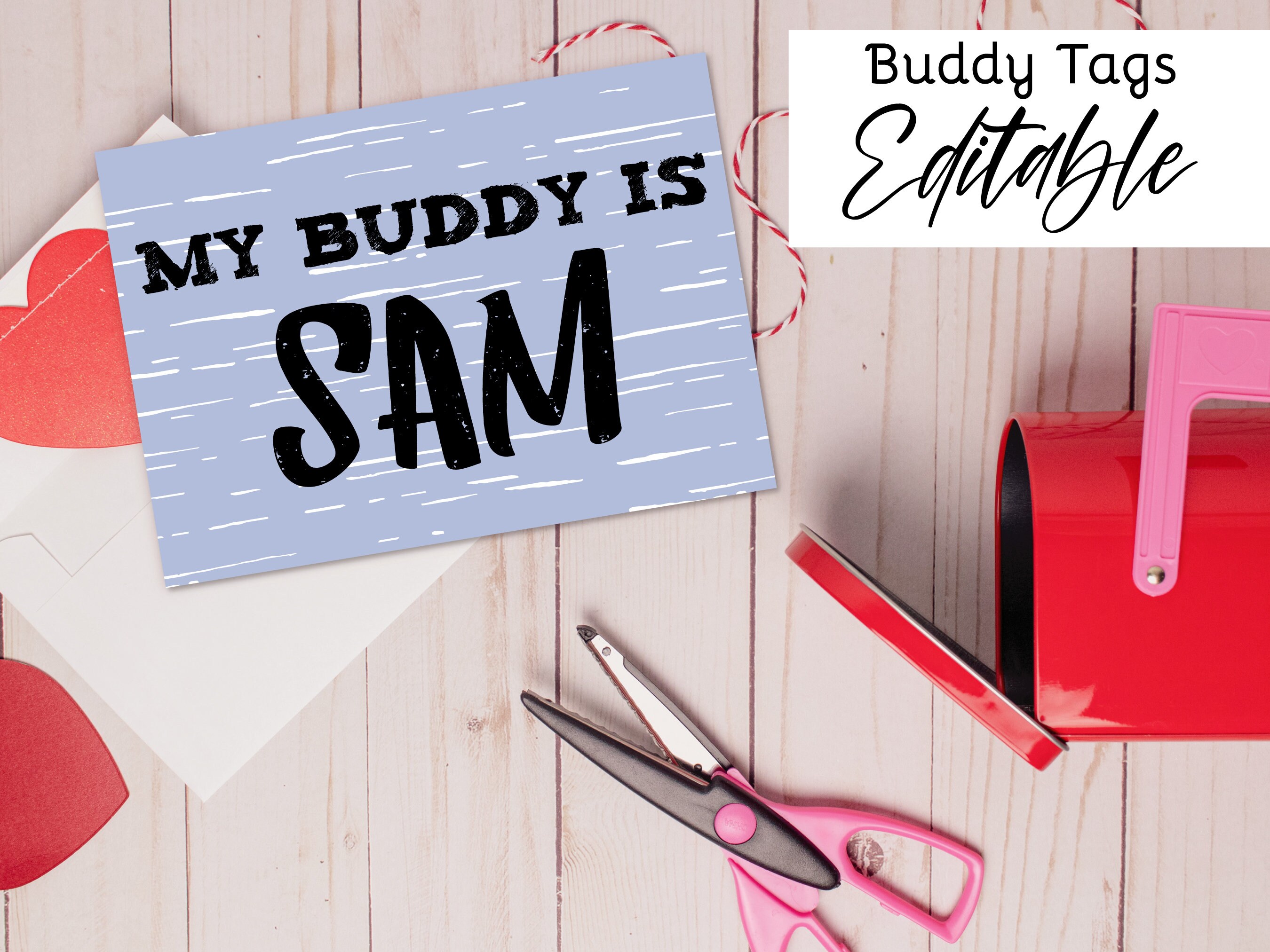 Editable Buddy Tags, Classroom Printables, Building Happy Kids, Prep ...