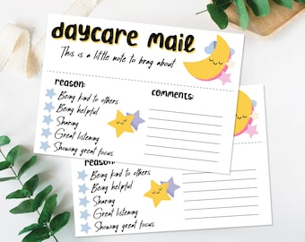 Daycare Mail, Note From Daycare Teacher, Daycare Report, Preschool ...