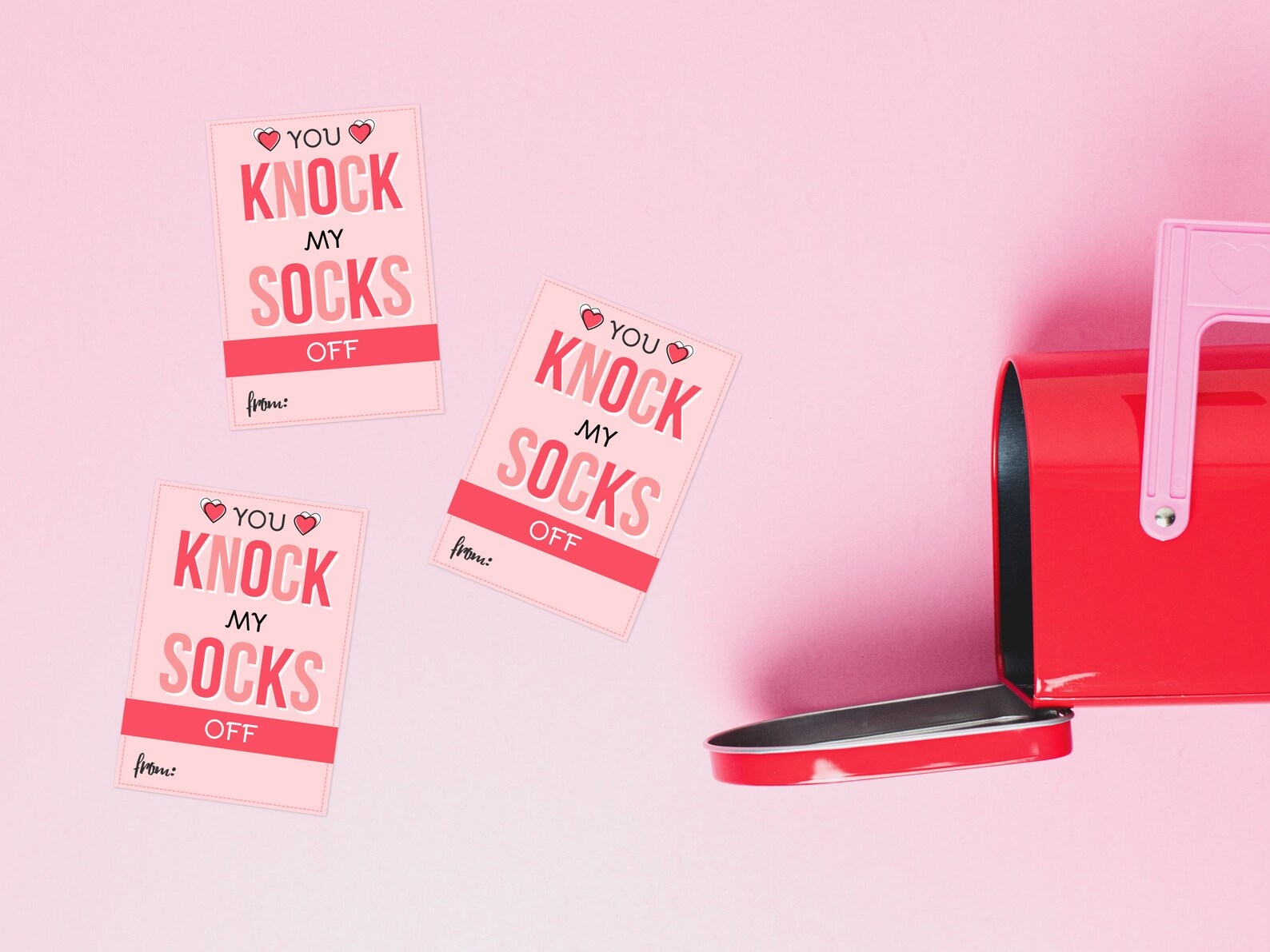 You Knock My Socks off Valentine's Day Tags, Printable Valentines ...