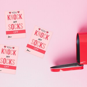You Knock My Socks off Valentine's Day Tags, Printable Valentines ...