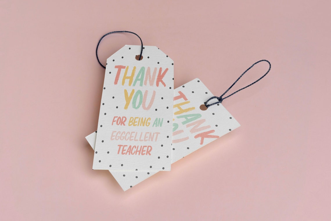 Thanks for Being an Eggcellent Teacher Easter Tags From - Etsy