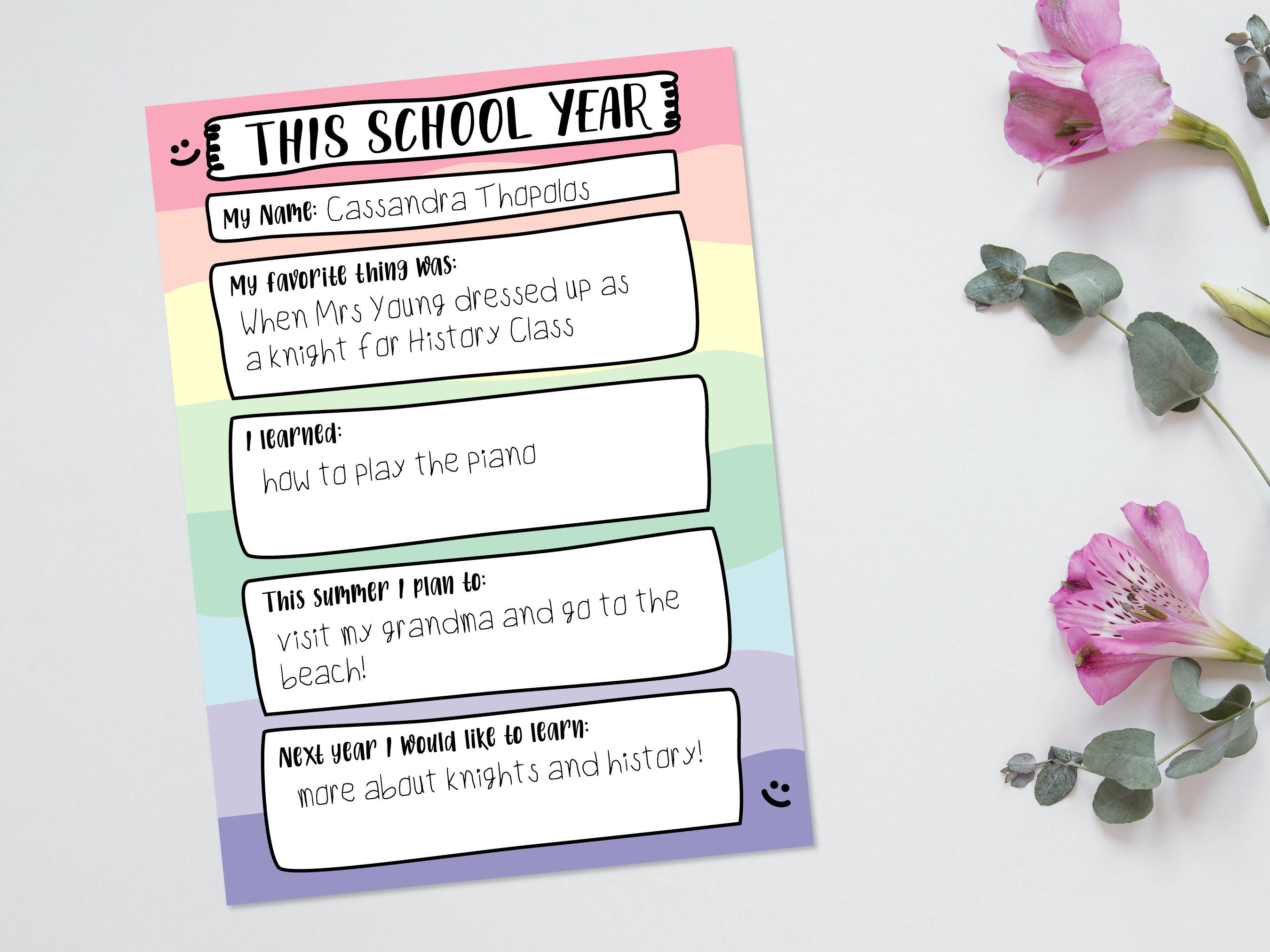 End of School Year Classroom Activities, School Plan for Student ...