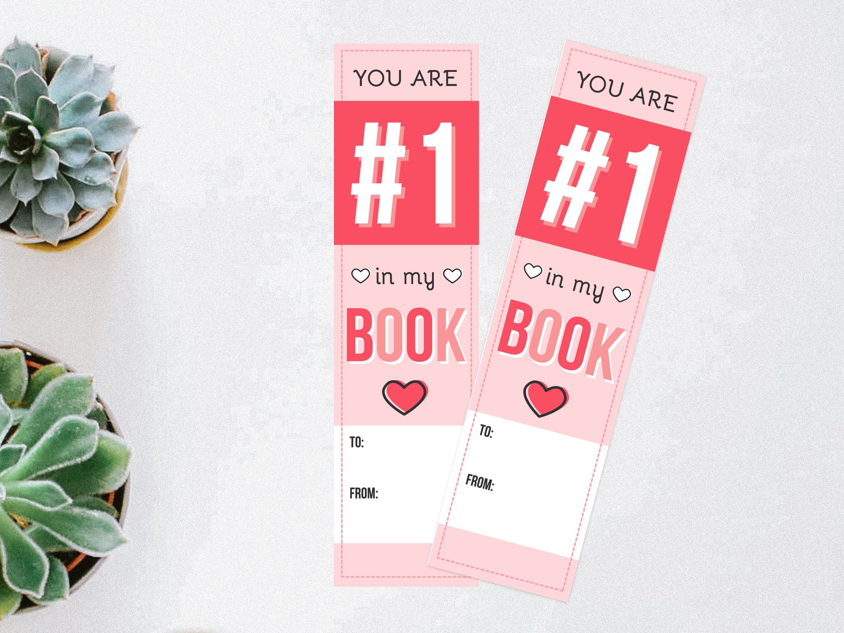 You Are 1 in My Book Valentine's Day Bookmark, From Teacher, Valentine ...