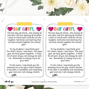 Thank You Letter From Teachers to Parents and Students, Teacher ...