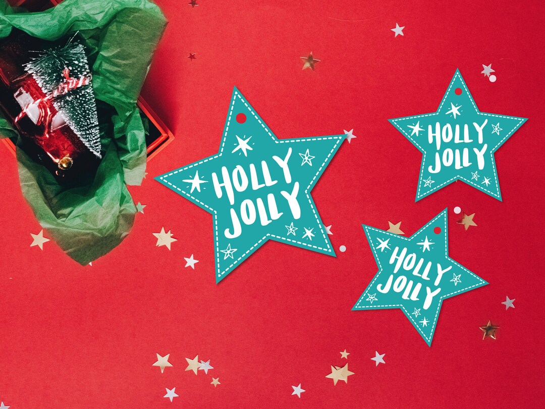 Calligraphy Christmas Gift Tag Printable, Xmas Gift Tag, Holiday Favor ...