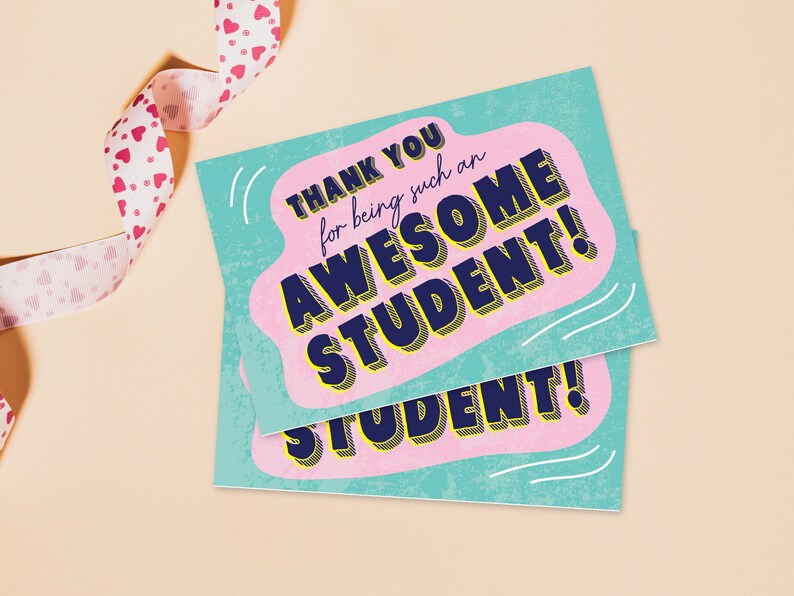 Student Appreciation Printable Tag, Graduation Gift, Awesome Student ...