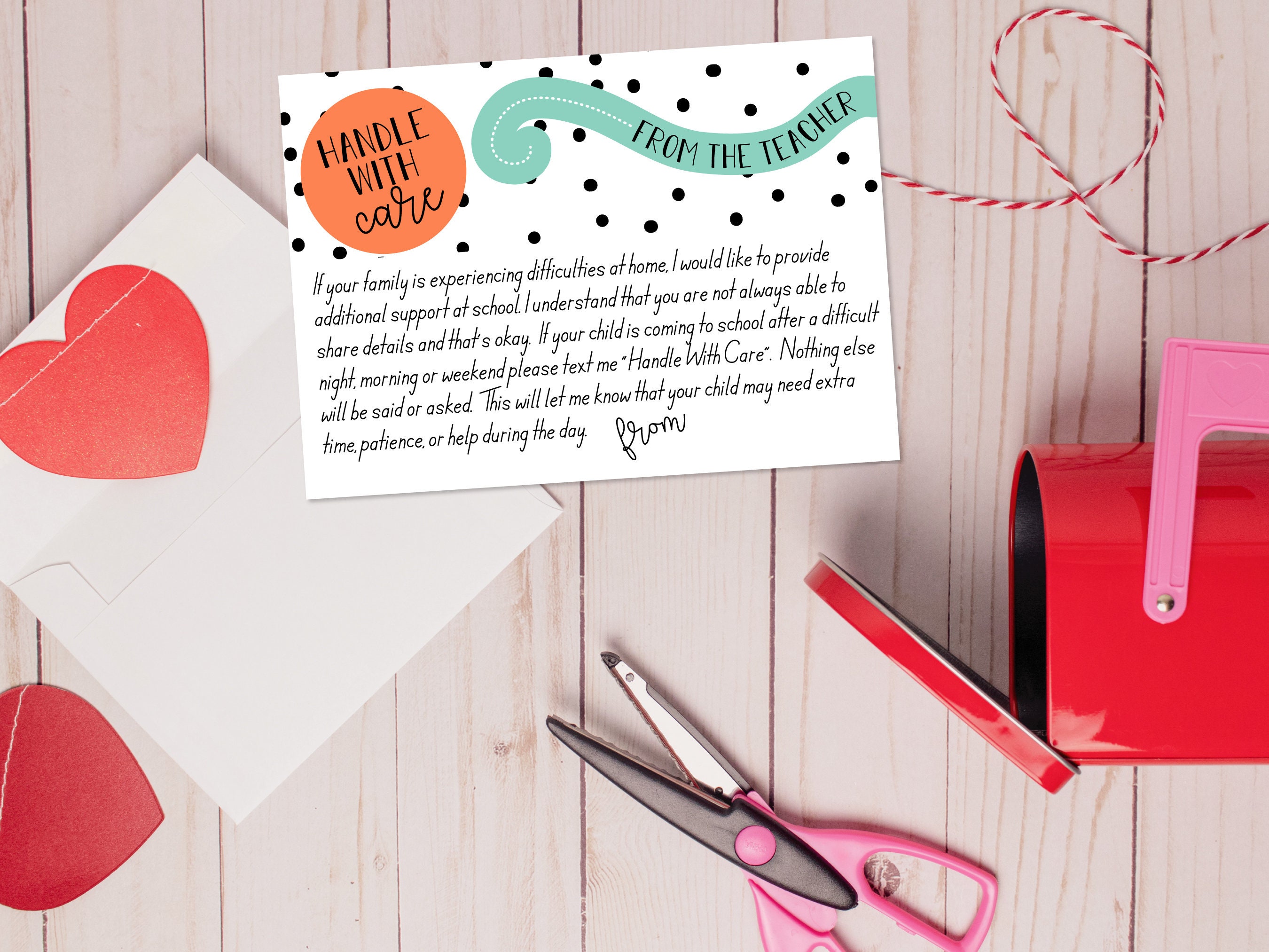 Teacher Mail, Handle With Care, Note From the Teacher, Teacher Report ...