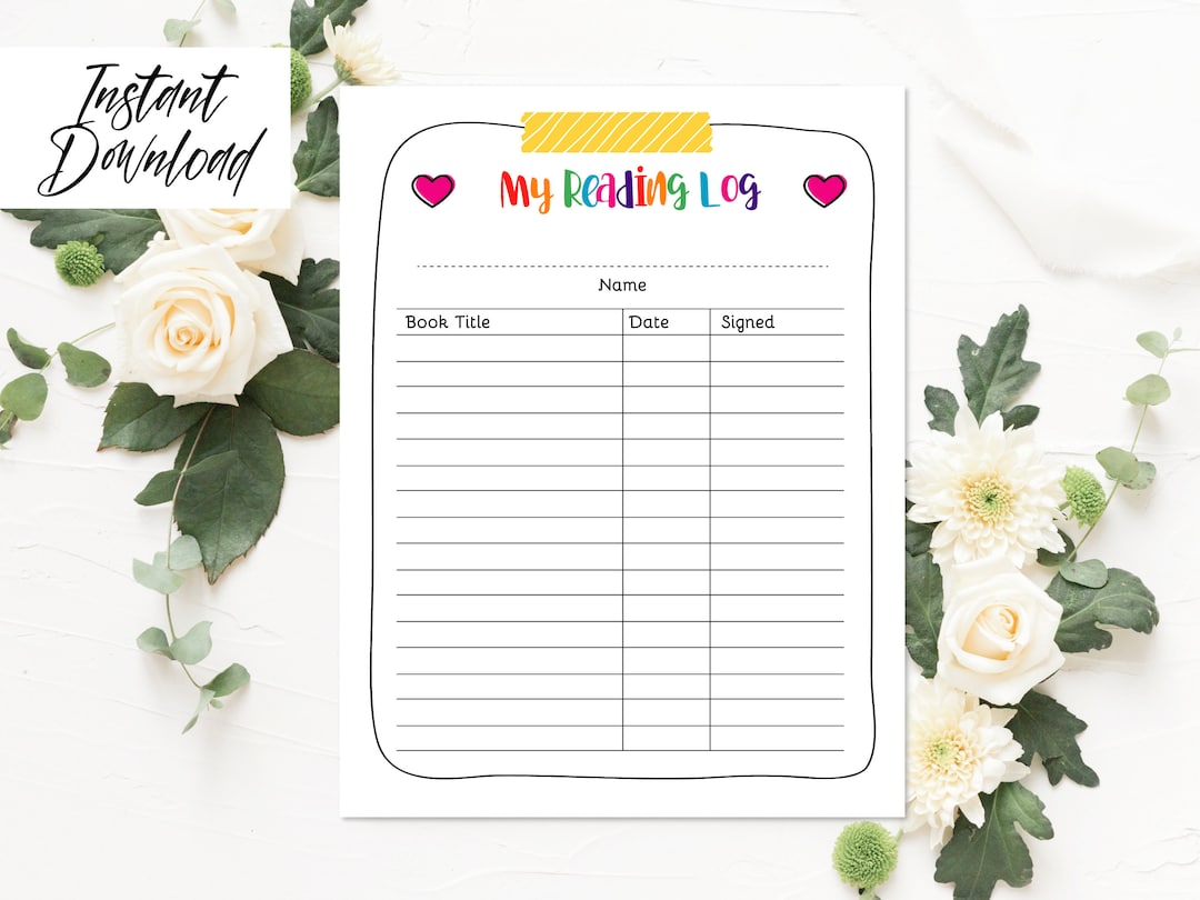 Printable Reading Log, Classroom Activity, Classroom Template, Teacher ...