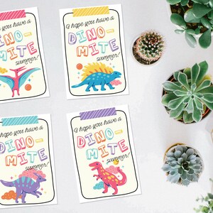 Dinomite Summer Printable Tag, End of Year Teacher Appreciation ...