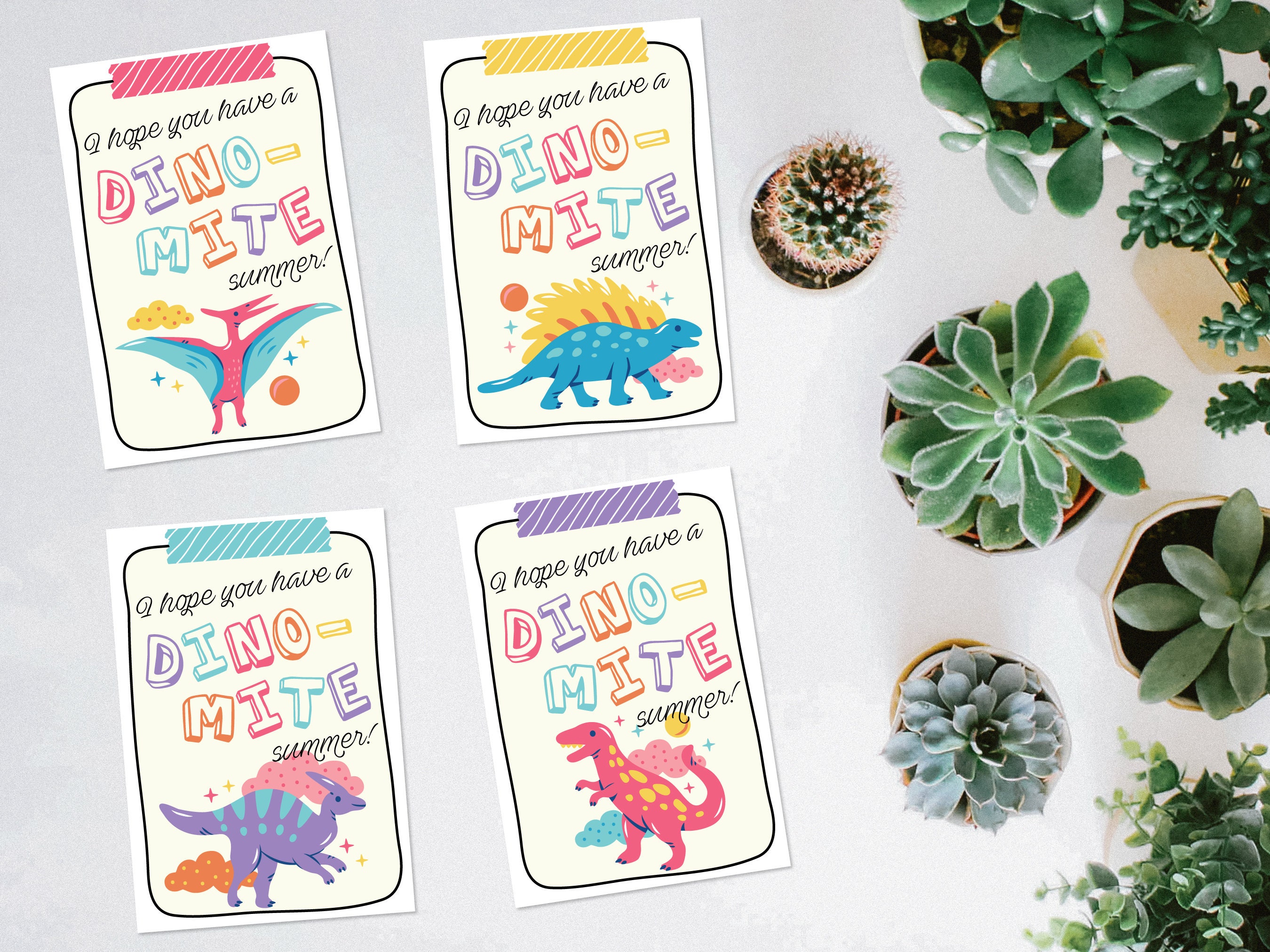 Dinomite Summer Printable Tag, End of Year Teacher Appreciation ...