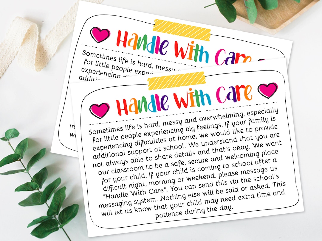Teacher Handle With Care, Messaging System, Teacher Resource, Note From ...