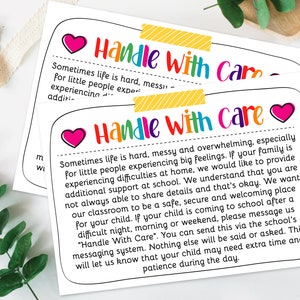 Teacher Handle With Care, Messaging System, Teacher Resource, Note From ...
