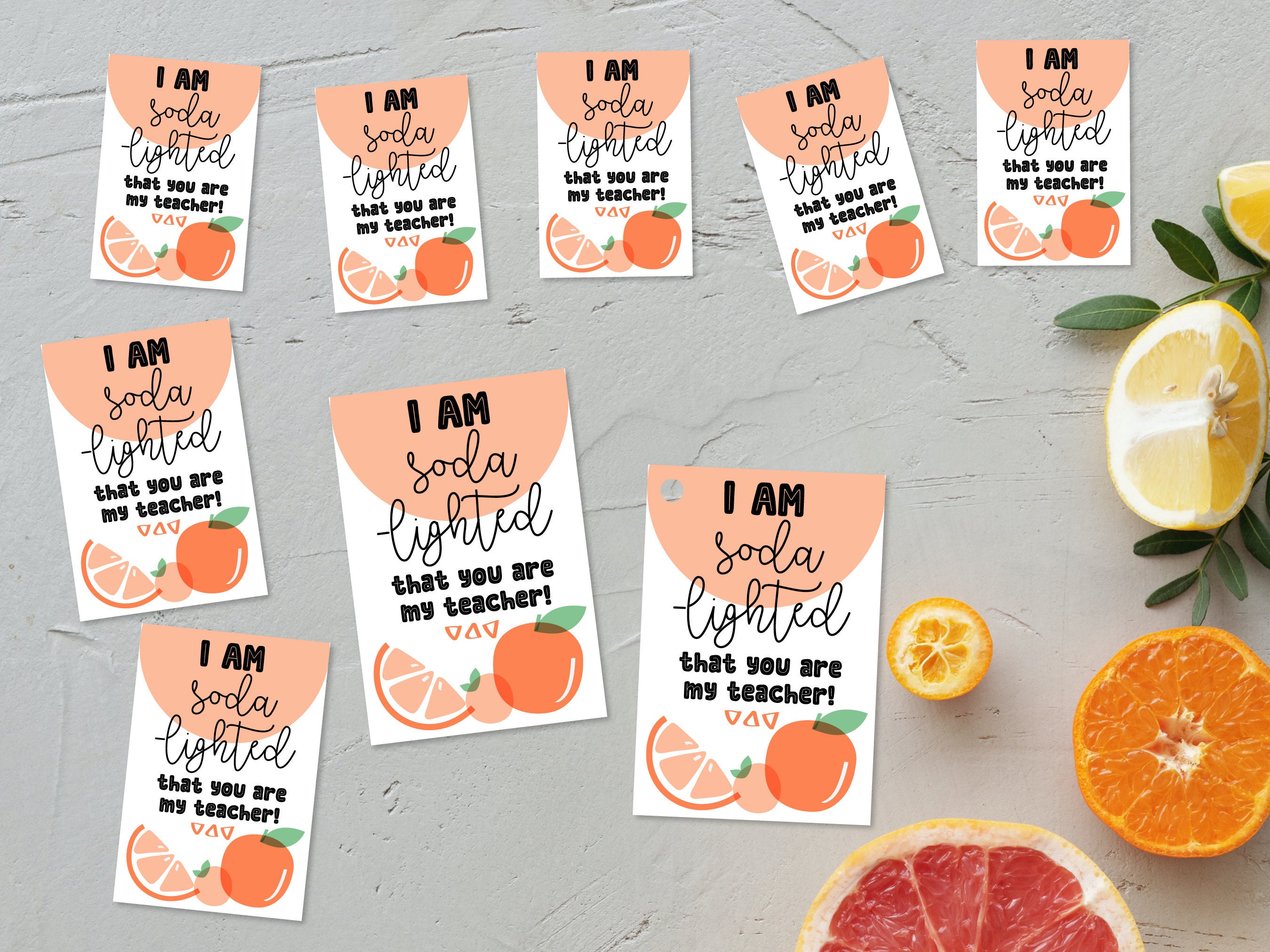 Soda Teacher Appreciation Printable, I Am Soda-lighted That You Are My ...
