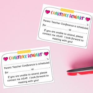 Parent Teacher Conference Reminder, Teacher Mail, Note From the Teacher ...