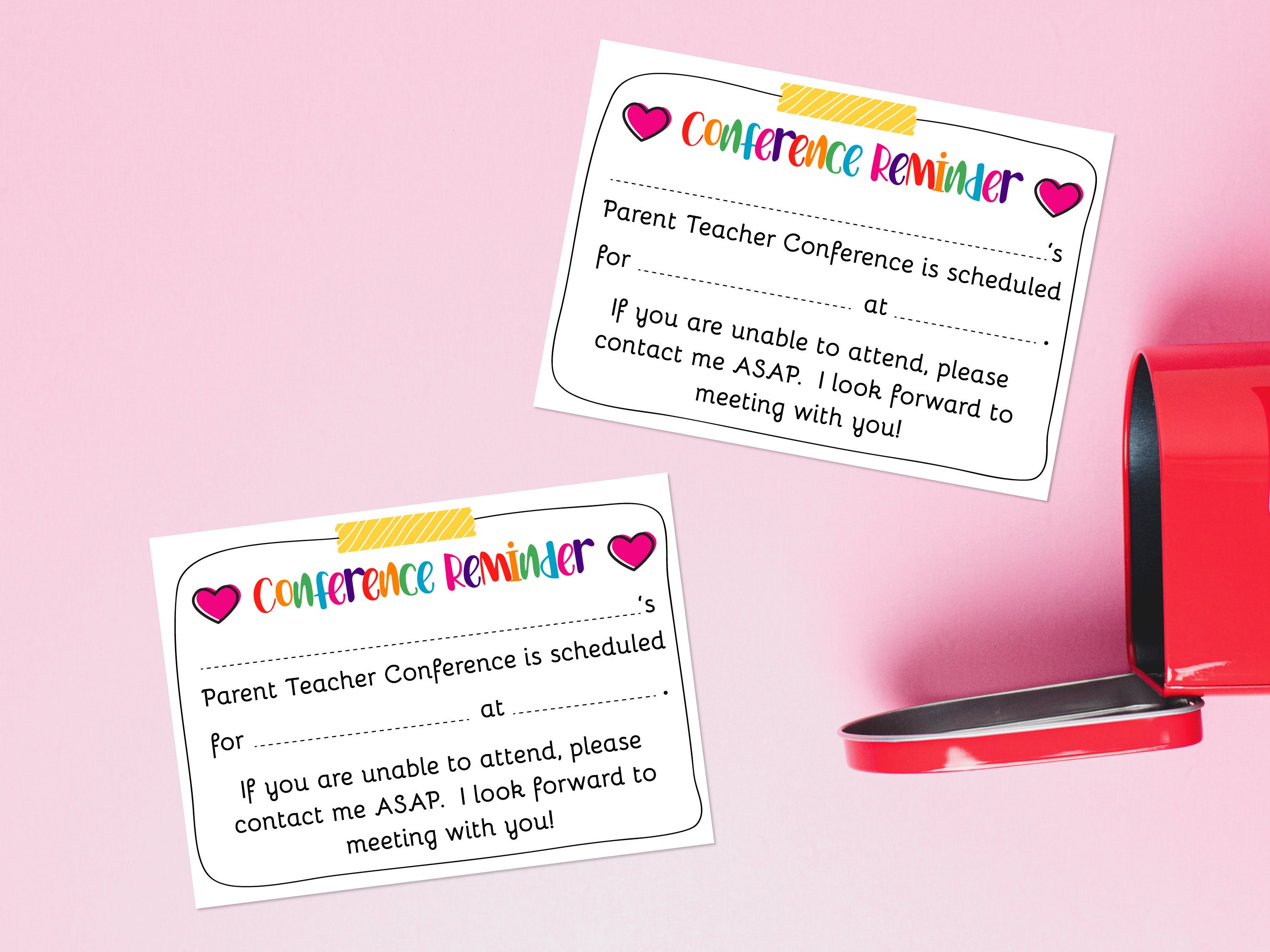 Parent Teacher Conference Reminder, Teacher Mail, Note From the Teacher ...