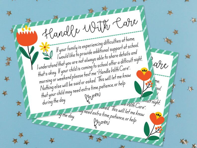 Parent Communication Handle With Care, Teacher Resource, Teacher Mail ...
