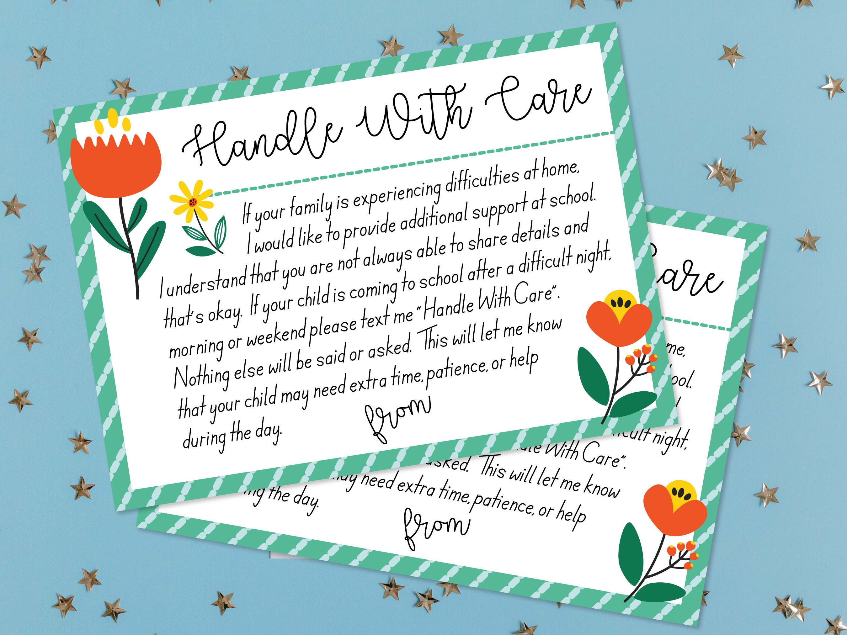 Parent Communication Handle With Care, Teacher Resource, Teacher Mail ...