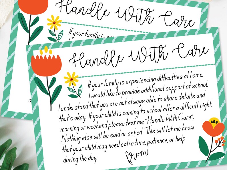 Parent Communication Handle With Care, Teacher Resource, Teacher Mail ...
