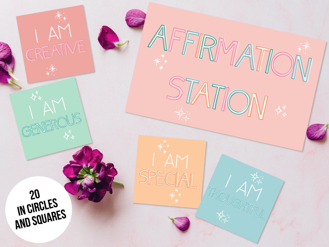 Affirmation Mirror Labels, Affirmation Station, Boho Classroom Decor ...