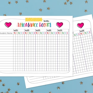 Homeschool Planner, Classroom Attendance Sheet, Teacher Log, Digital ...