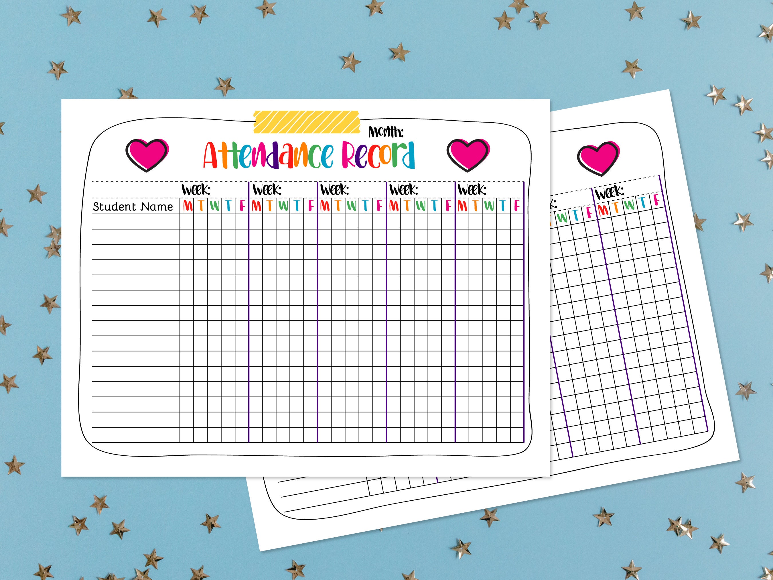 Homeschool Planner, Classroom Attendance Sheet, Teacher Log, Digital ...