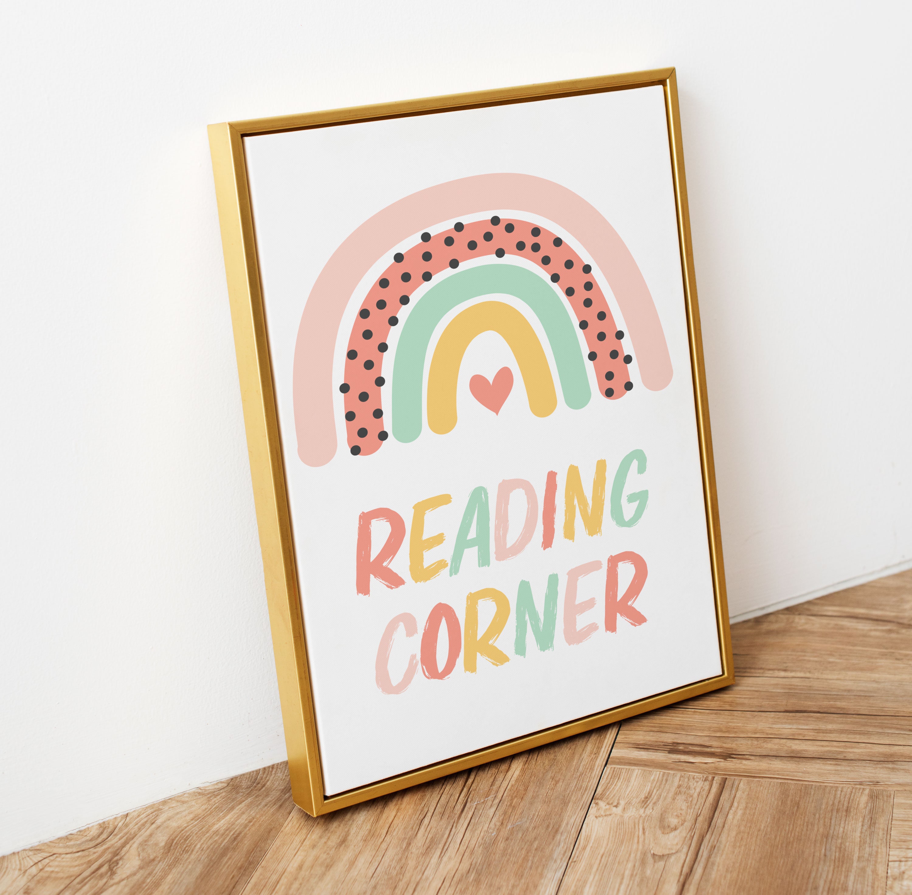Rainbow Reading Corner Poster, Classroom Decor, Boho Nursery Wall Decor ...