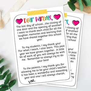 Thank You Letter From Teachers to Parents and Students, Teacher ...