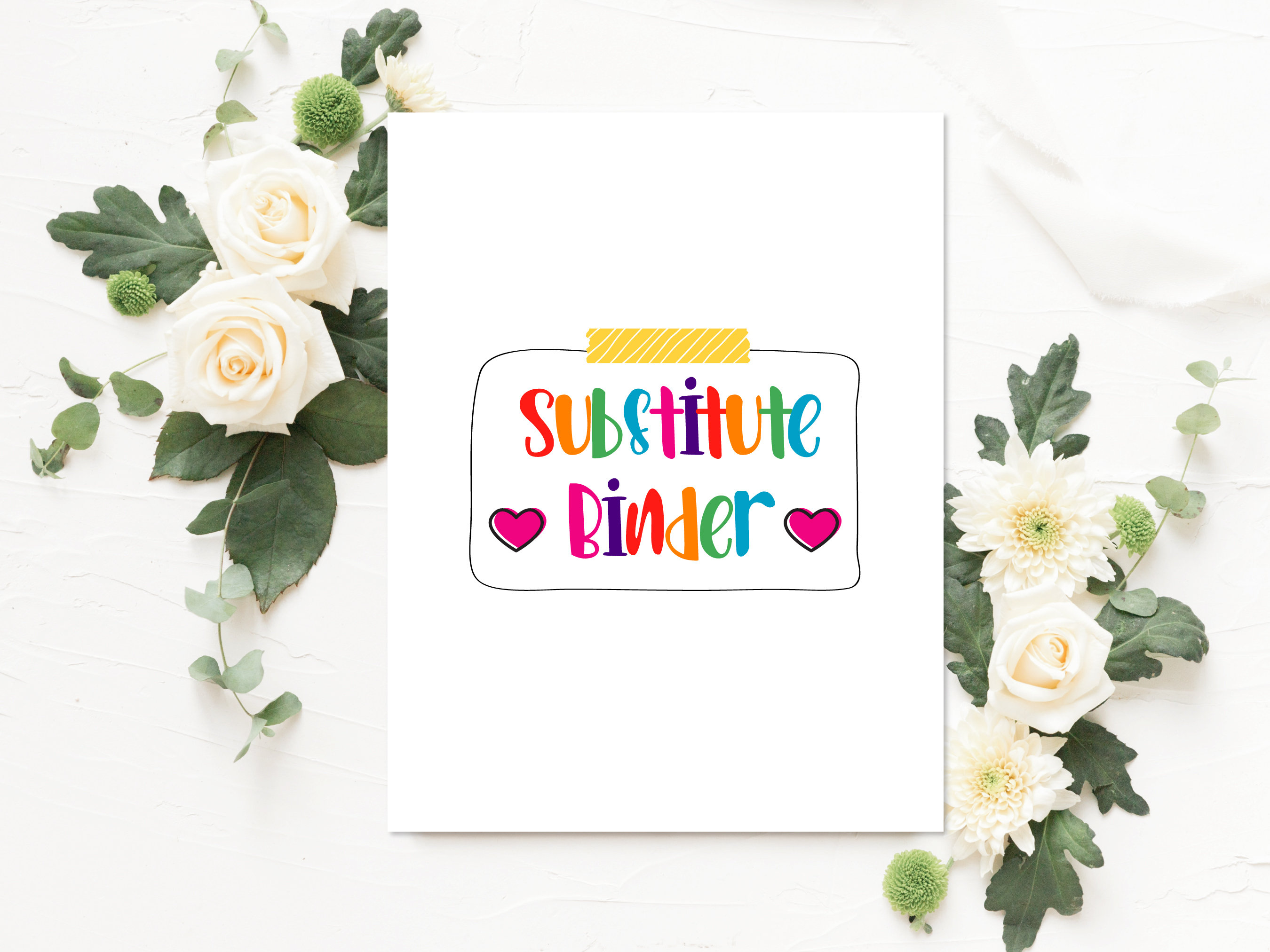 Teacher Resources Sub Binder Printable, Substitute Teacher, Student ...