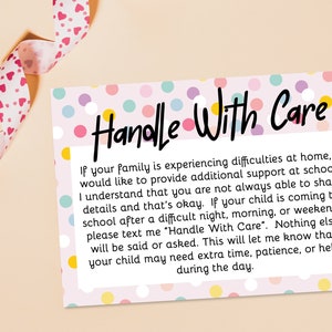 Handle With Care, Teacher Resource, Teacher Mail, Note From the Teacher ...