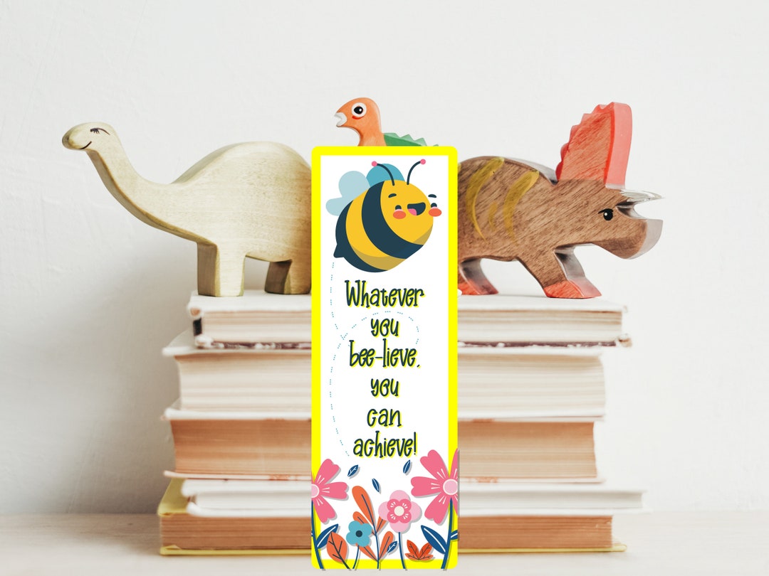 Classroom Activities, Bee Bookmark, Bee-lieve, Printable Gift Student ...