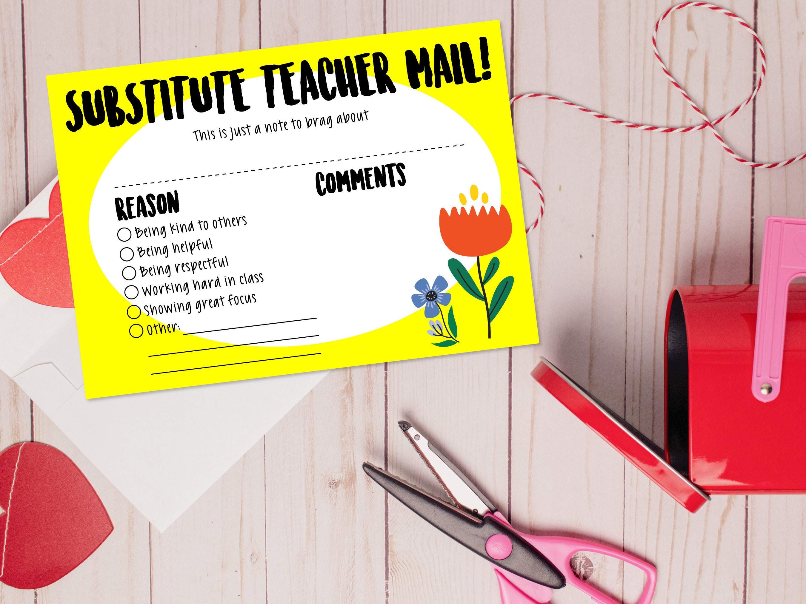 Substitute Teacher Note Printable, Substitute Teacher, Happy Mail ...