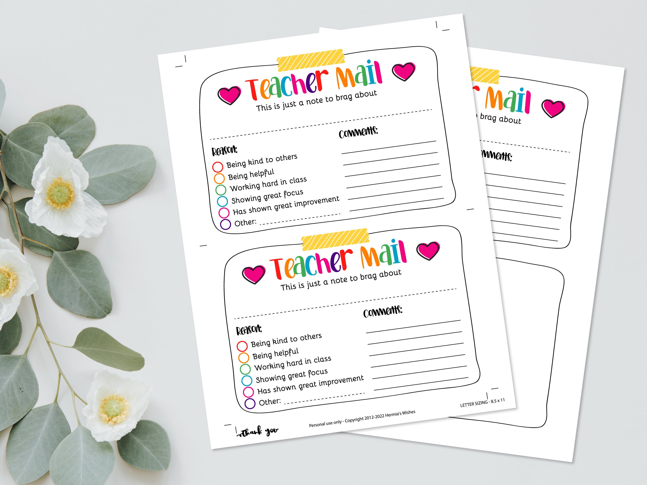 Editable Teacher Mail, Note From the Teacher, Teacher Report, Teacher ...