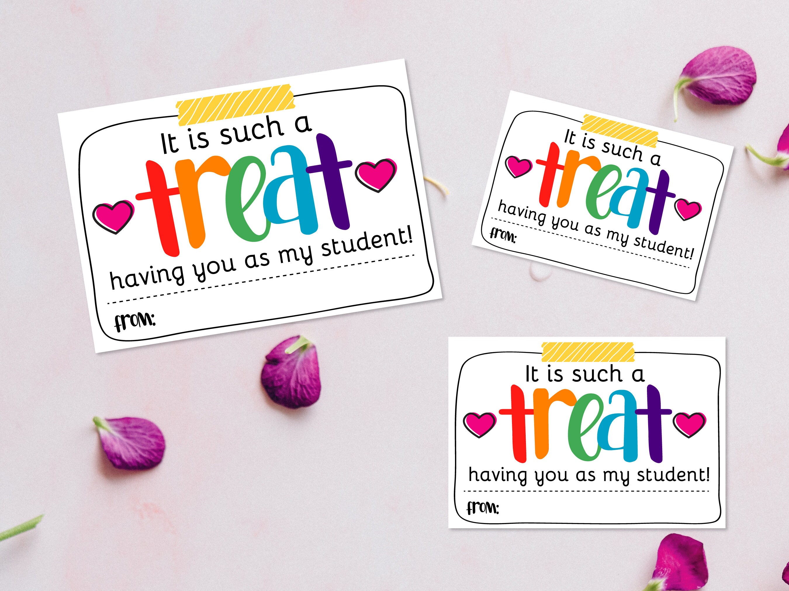 Such A Treat Having You as A Student Valentine's Day Tags, From Teacher ...