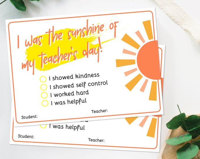 Boho Rainbow Teacher Mail - Note From the Teacher - Teacher Report ...