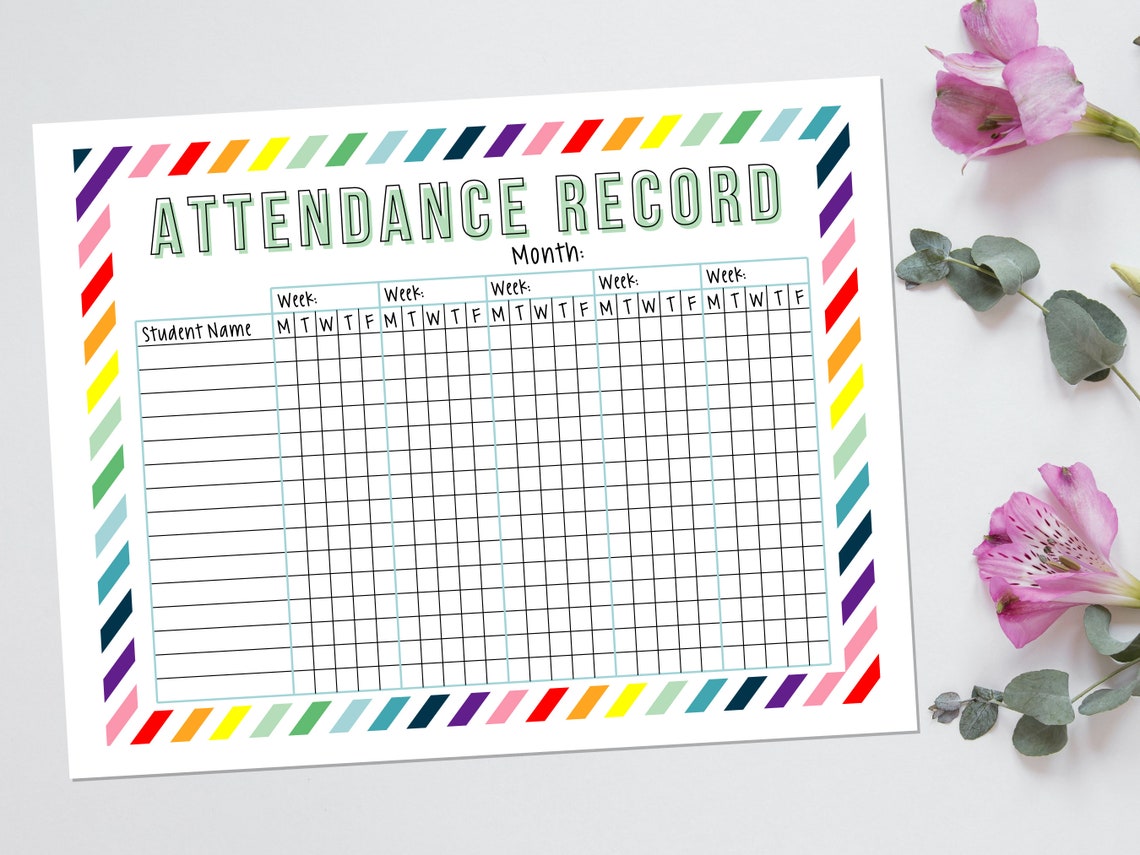 Classroom Attendance Sheet, Teacher Log, Digital Tracker, Teacher Plan ...