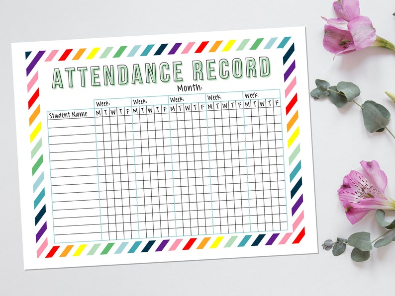 Classroom Attendance Sheet, Teacher Log, Digital Tracker, Teacher Plan ...
