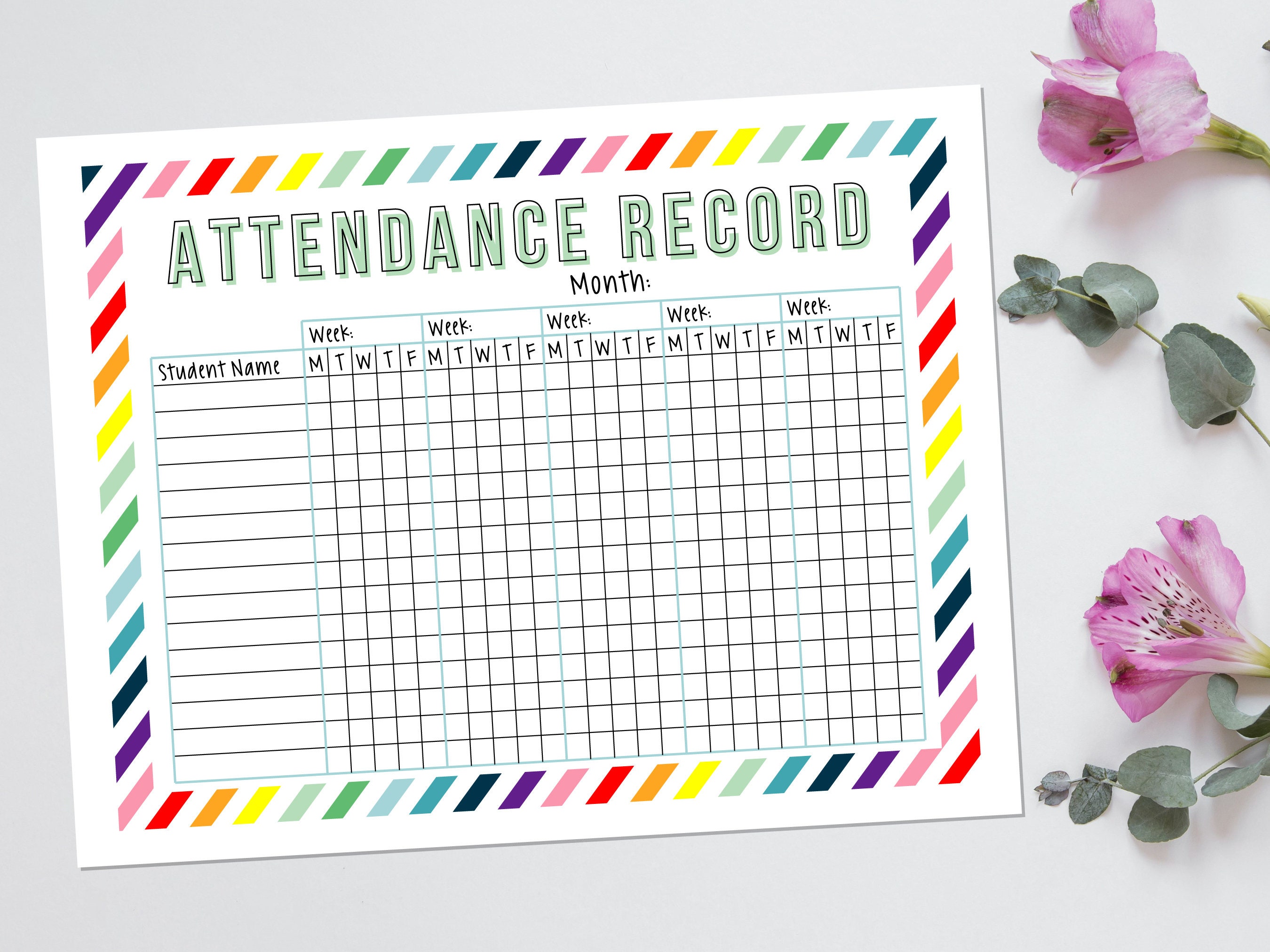 Classroom Attendance Sheet, Teacher Log, Digital Tracker, Teacher Plan ...
