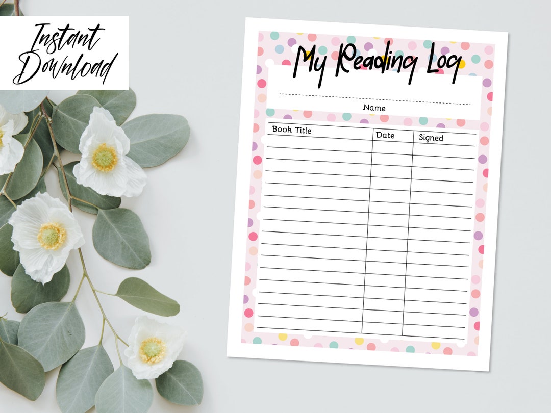 Rainbow Printable Reading Log, Classroom Activity, Classroom Template ...