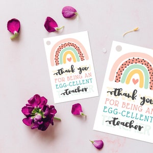 Thanks for Being an Eggcellent Teacher Easter Tags, From Student ...