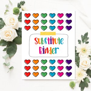 Teacher Resources Sub Binder Printable, Substitute Teacher, Student ...