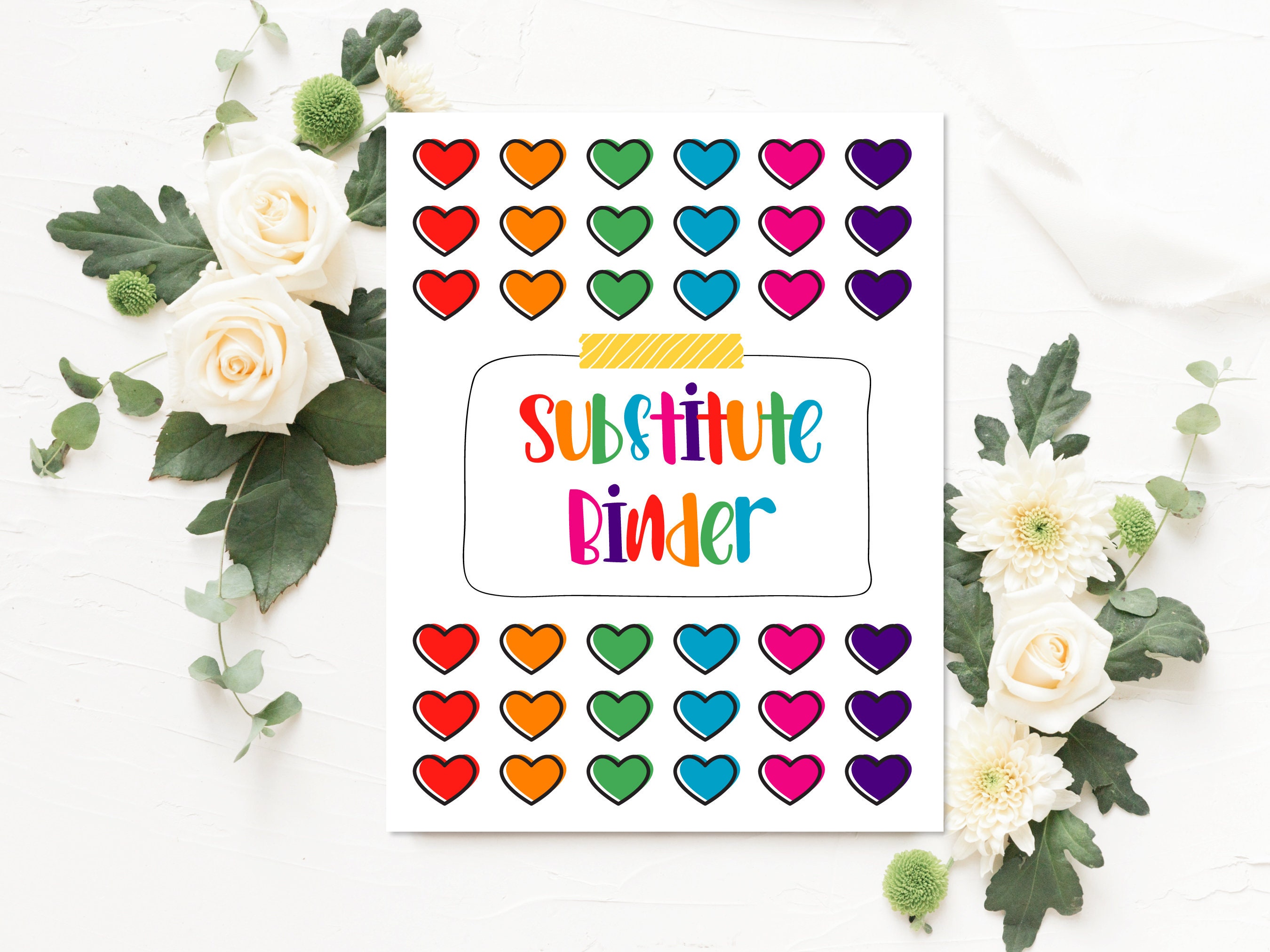 Teacher Resources Sub Binder Printable, Substitute Teacher, Student ...