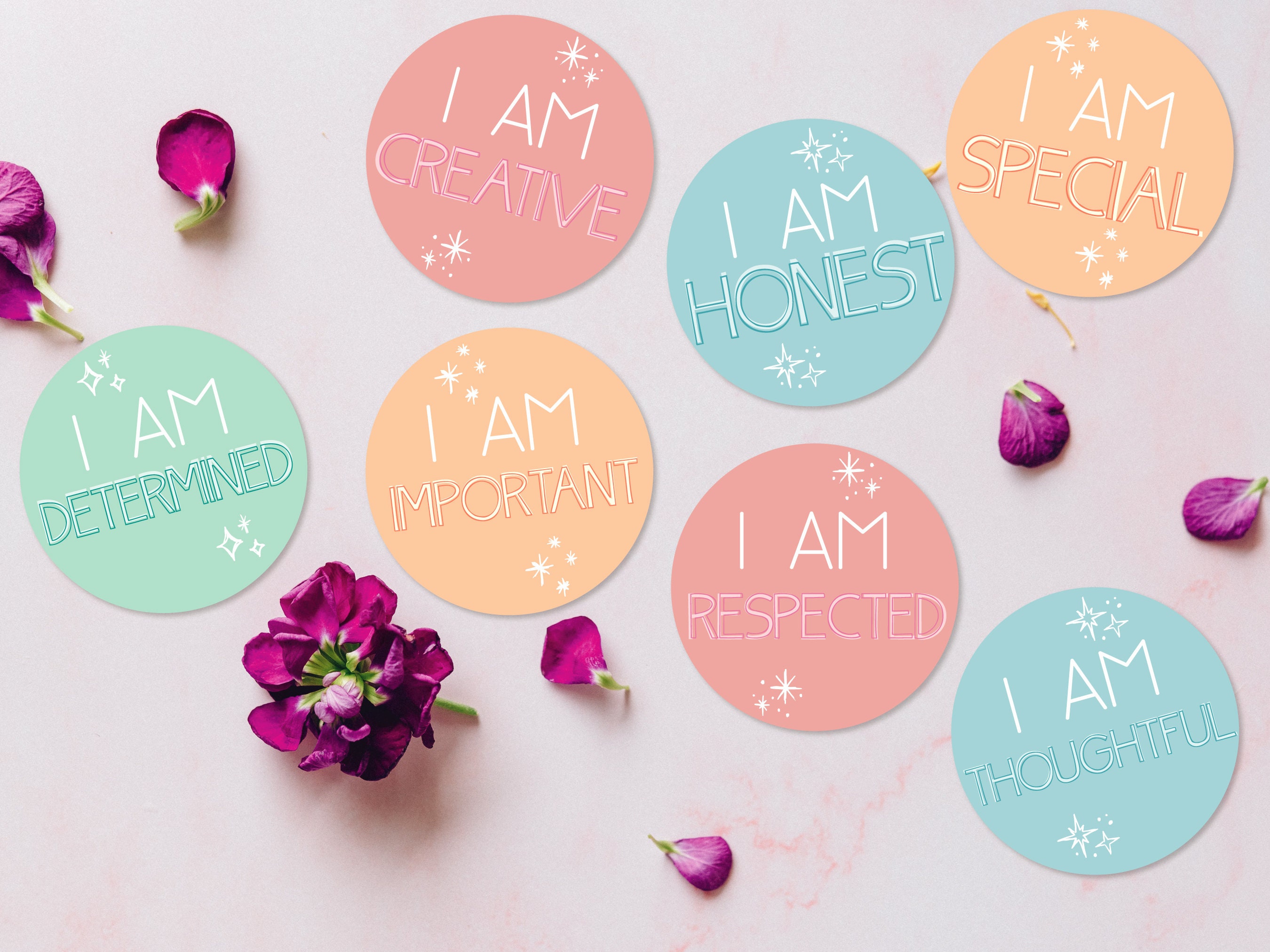 Affirmation Mirror Labels, Affirmation Station, Boho Classroom Decor ...