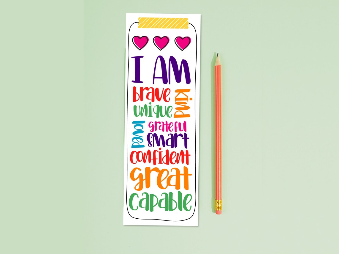 Classroom Affirmation Bookmarks, Printable Gift Student, Classroom ...