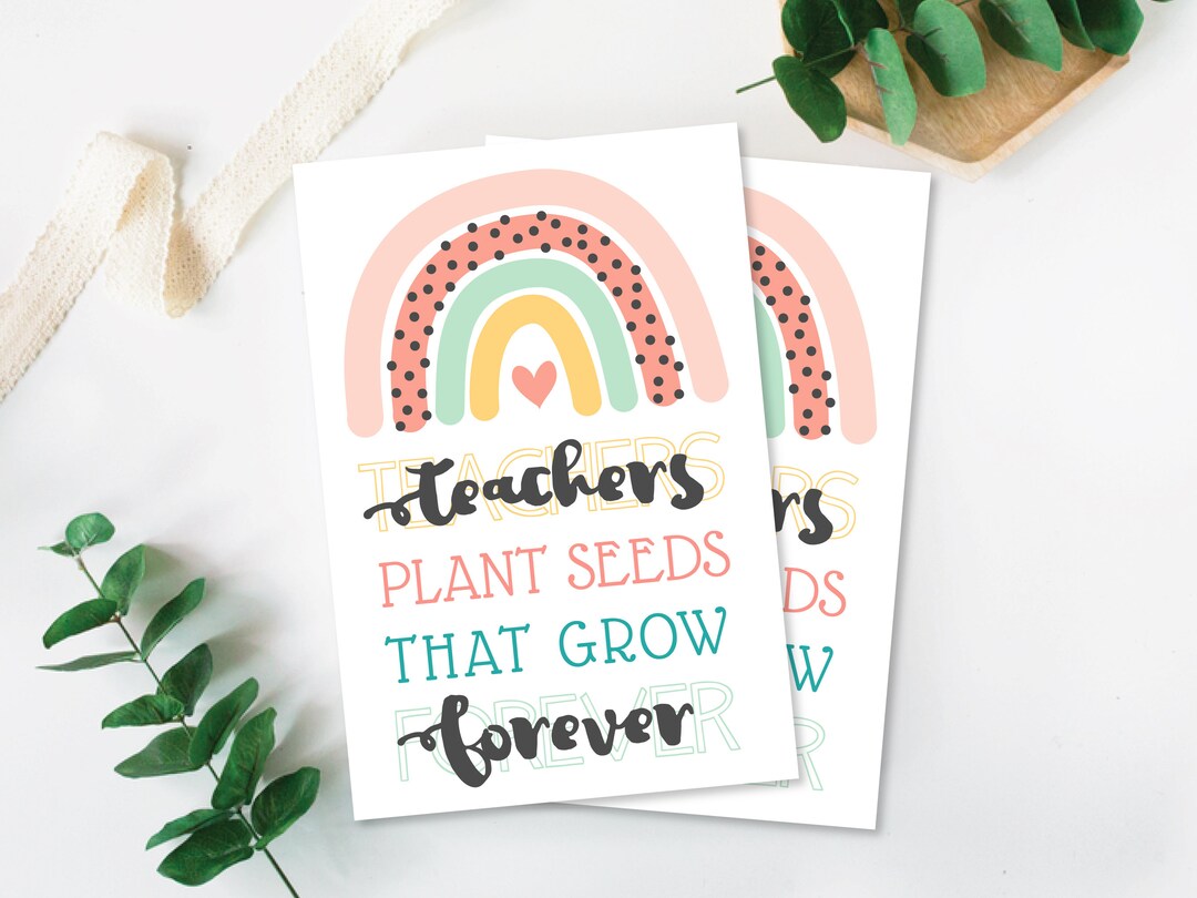 Teacher Appreciation Printable Tag, Graduation Gift, Pot Plant Teacher ...