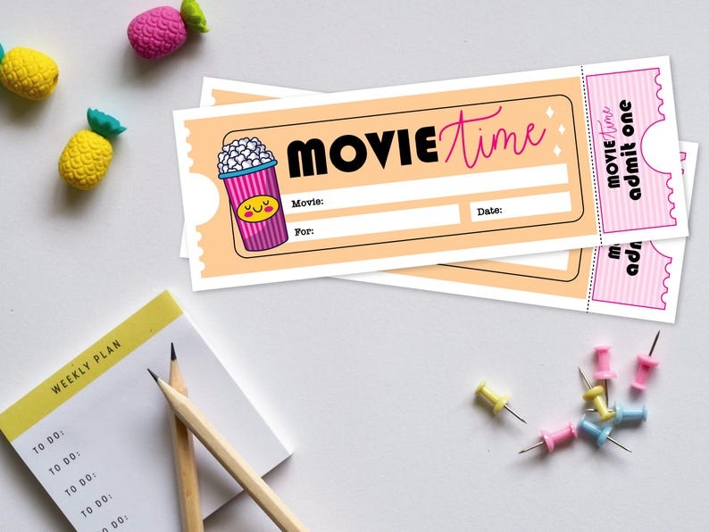 Editable Movie Night Ticket Printable, Class Movie Ticket, Homeschool ...