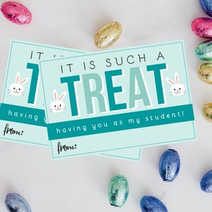 Such A Treat Having You as A Student Easter Tags, From Teacher Happy ...