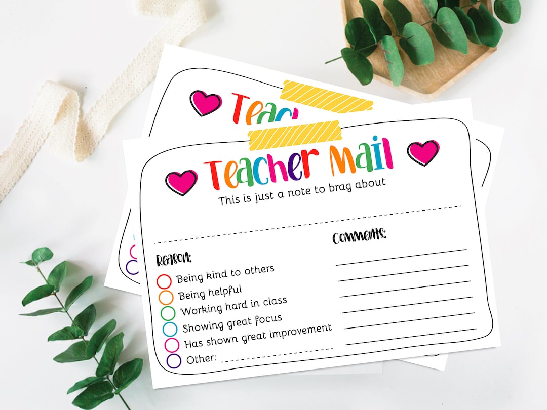 Teacher Mail, Note From the Teacher, Teacher Report, Teacher Brag ...
