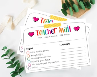 Teacher Mail, Note From the Teacher, Teacher Report, Teacher Brag ...