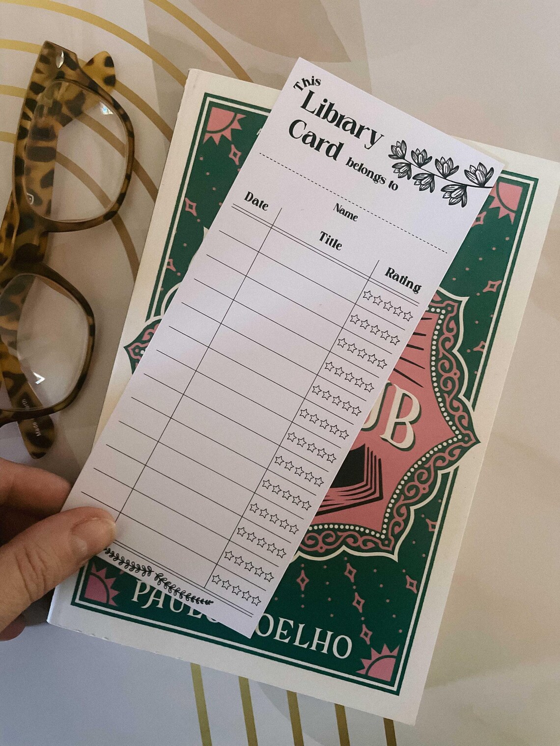 Printable Library Card Bookmark, Reading Log Bookmark, DIY Bookmark ...