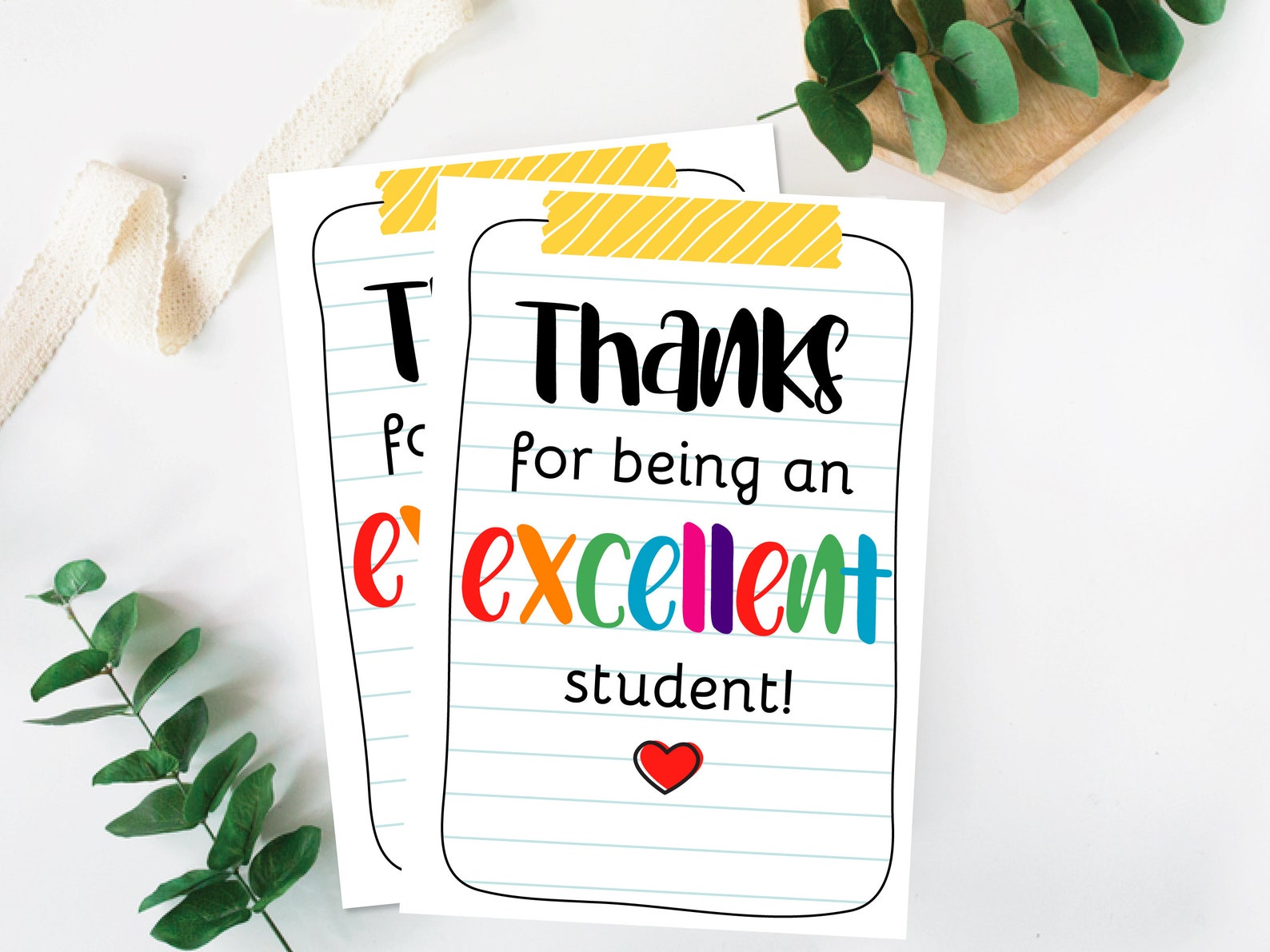 Student Appreciation Printable Tag, Graduation Gift, Excellent Student ...